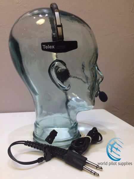 Telex, Airman 850, Single Side ANR Headset w/ Dual Connectors, p/n 301 ...