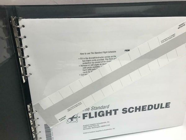 ASA, Standard Flight Schedule Log / Binder, p/n ASA-FS-KT – World Pilot ...